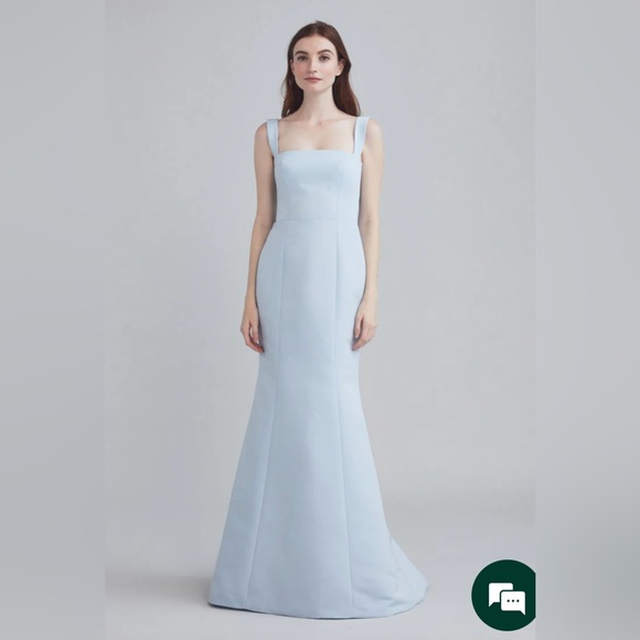 Amsale | Dresses | Amsale Light Blue Gown | Poshmark